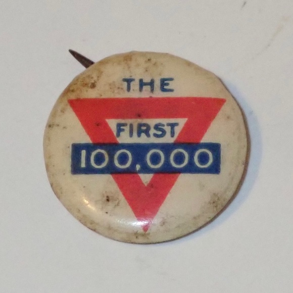 YMCA | Other | 897 Ymca The First 10000 Button Pin Pinback Vtg Antique ...